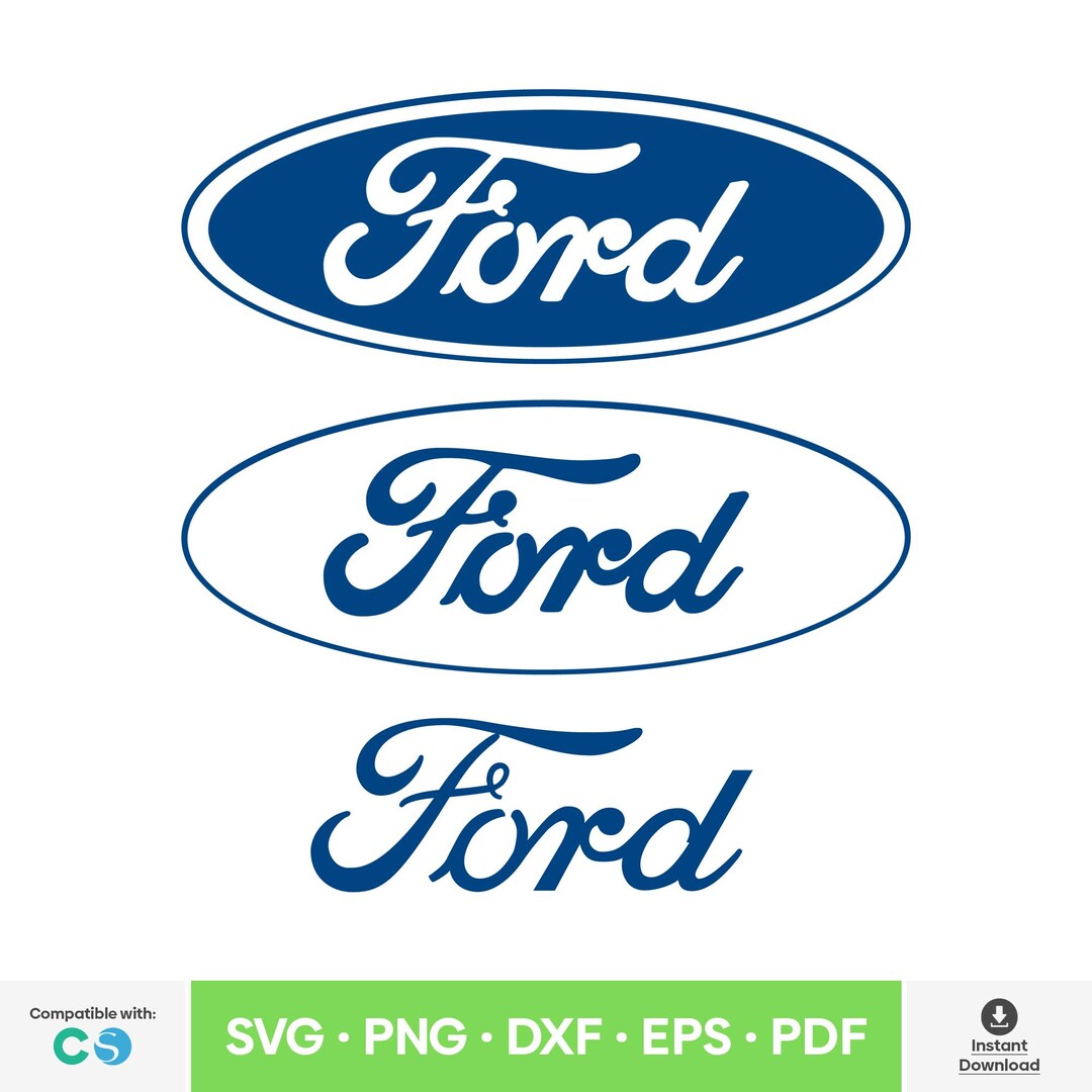 Inspiration Car Brands Ford (3 Types) SVG PNG DXF for Cricut Silhouette ...