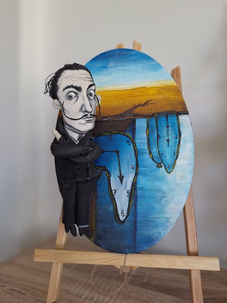 Style of Salvador Dali , Canva Dali Clock , Acrylic Painting in Style ...