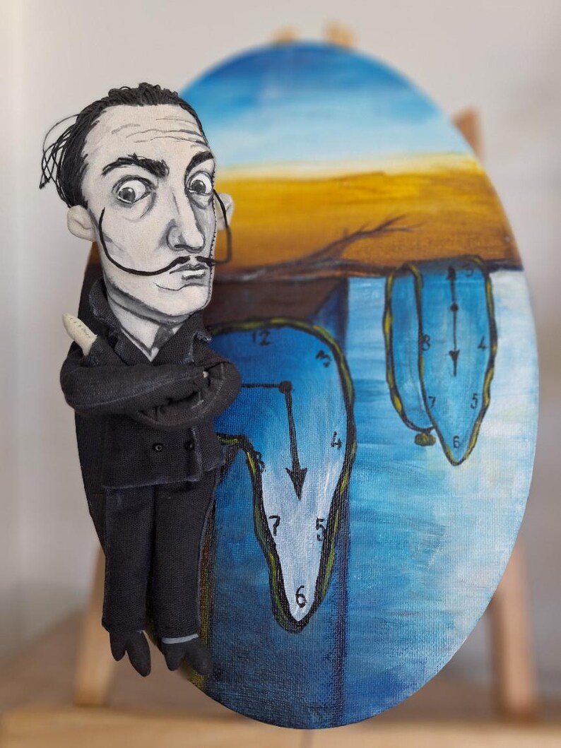 Style of Salvador Dali , Canva Dali Clock , Acrylic Painting in Style ...