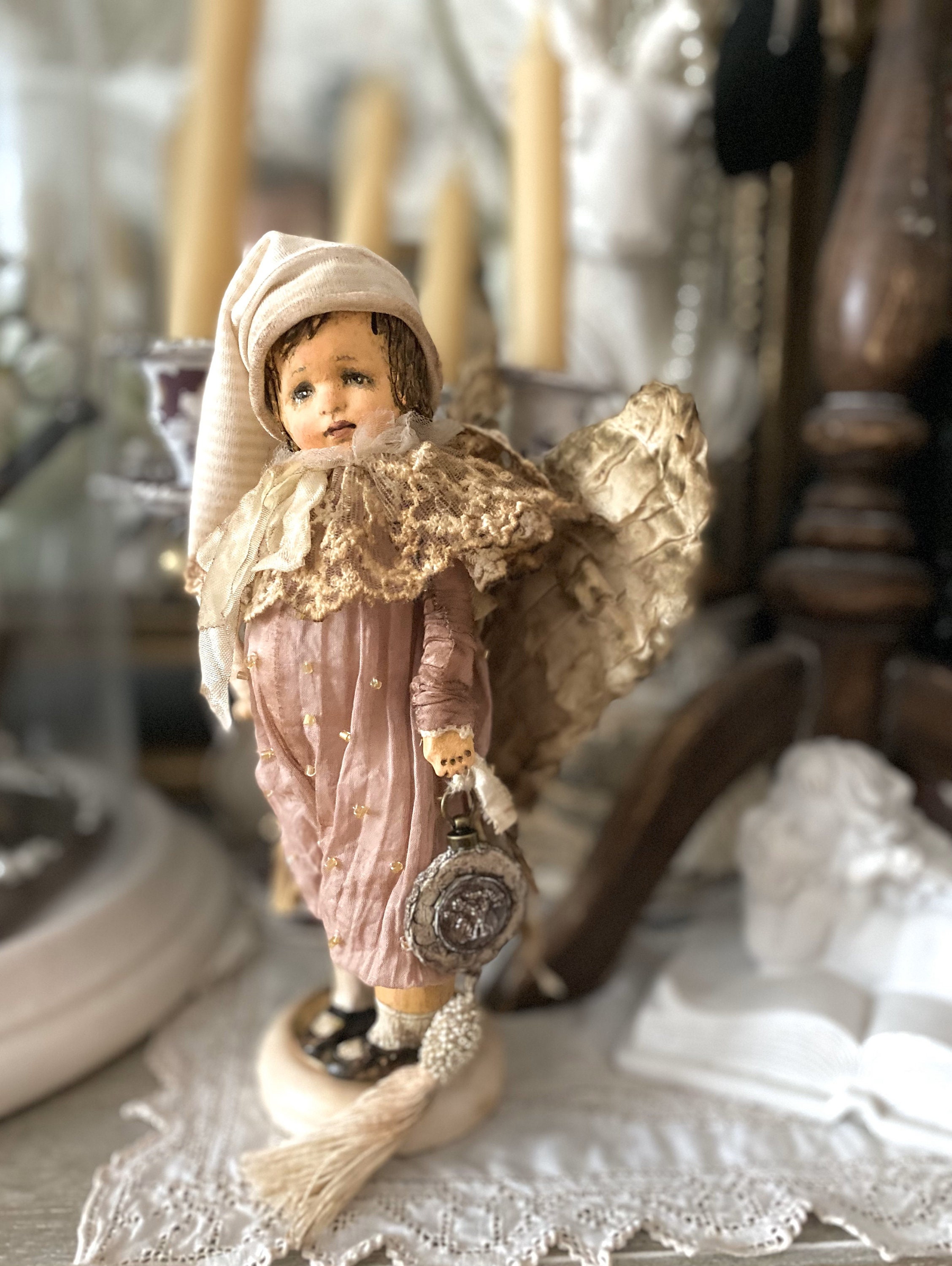 Interior Doll Souvenir Doll Pierrot Doll Angel Doll Vintage Style Angel ...