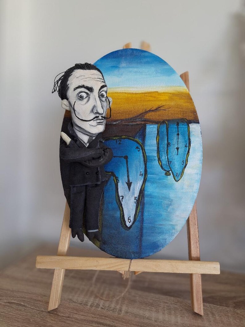 Style of Salvador Dali , Canva Dali Clock , Acrylic Painting in Style ...