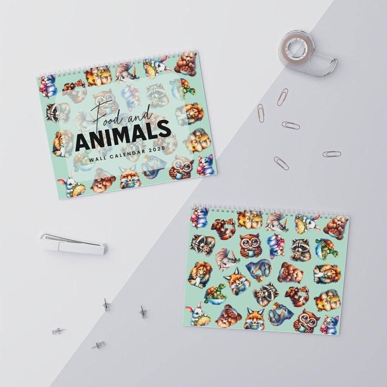 Funny Foodie Animals Wall Calendar 2025, Love Food Animals Calendar ...