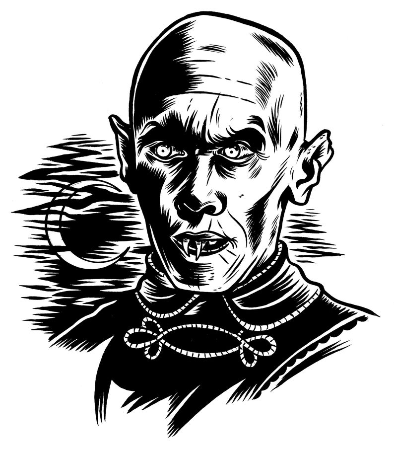 Vampire Kurt Barlow ORIGINAL Pen and Ink Drawing - Stephen Kin'gs Salem ...