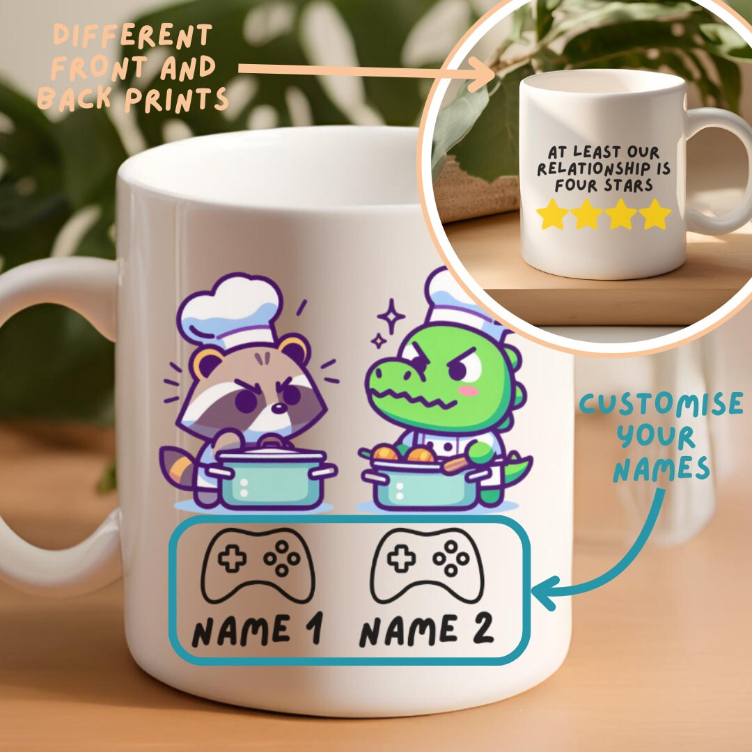 Overcooked Custom Couple Mug, Personalized Valentines Day Mug ...