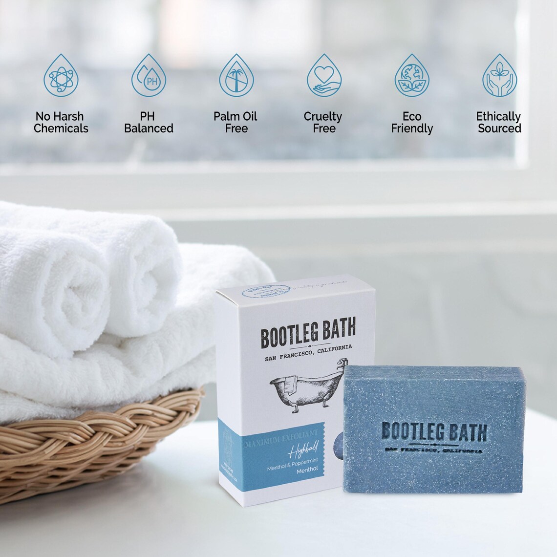 Exfoliating Bar Soap: Natural Menthol, Pumice Sand - Vegan, Cruelty ...