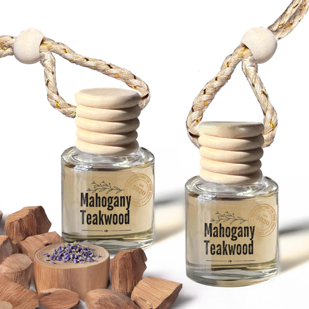 Mahogany Teakwood Car Diffuser, Car Air Freshener, Hanging Diffuser - Etsy