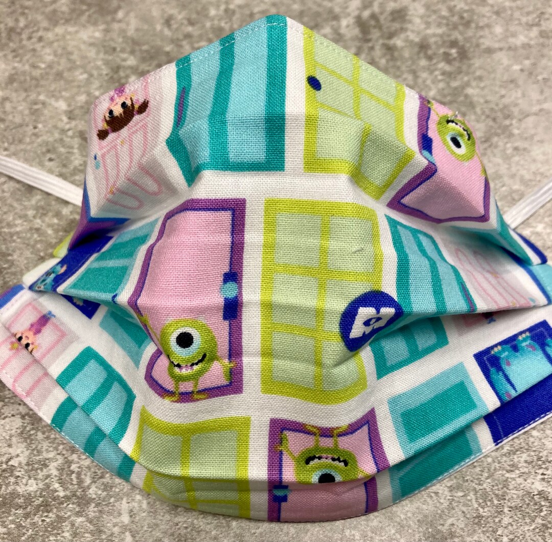 Pixar Monsters Inc. Face Mask, Adult & Child Sizes (washable, Filter ...