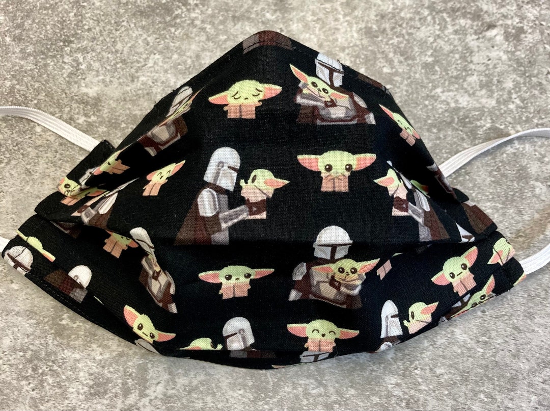 Star Wars Face Mask: Chibi Yoda, R2D2, Washable Cotton With Filter ...