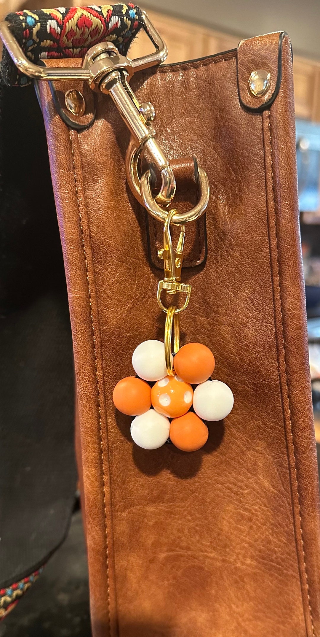 Silicone Flower Keychain Zipper Pull Key Charm Purse Accessory Daisy - Etsy