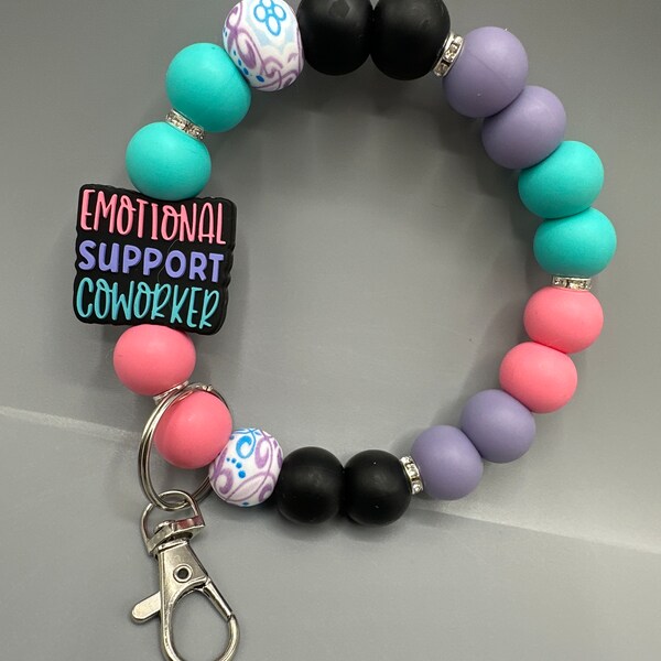 Emotional Support Coworker Key Chain - Etsy