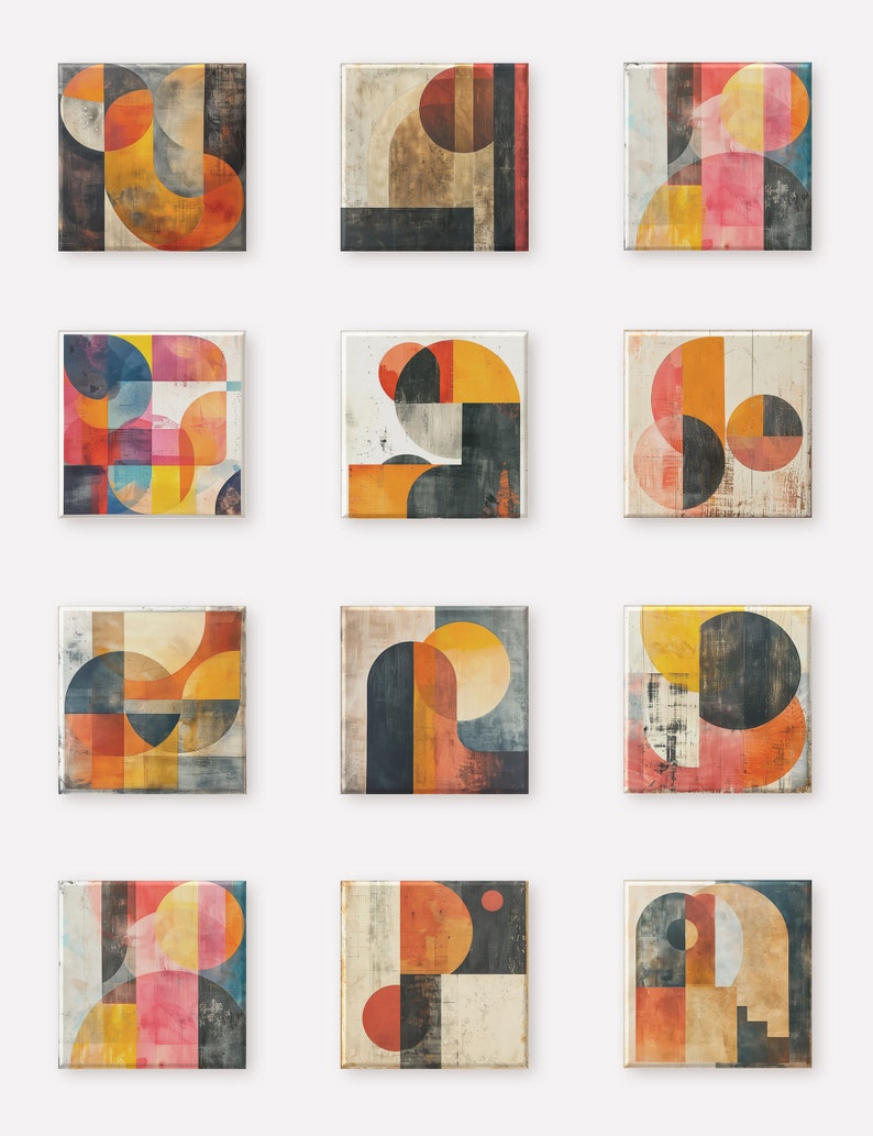 Abstract Painting, Set of 12 High Resolution Quality Images, Digital ...