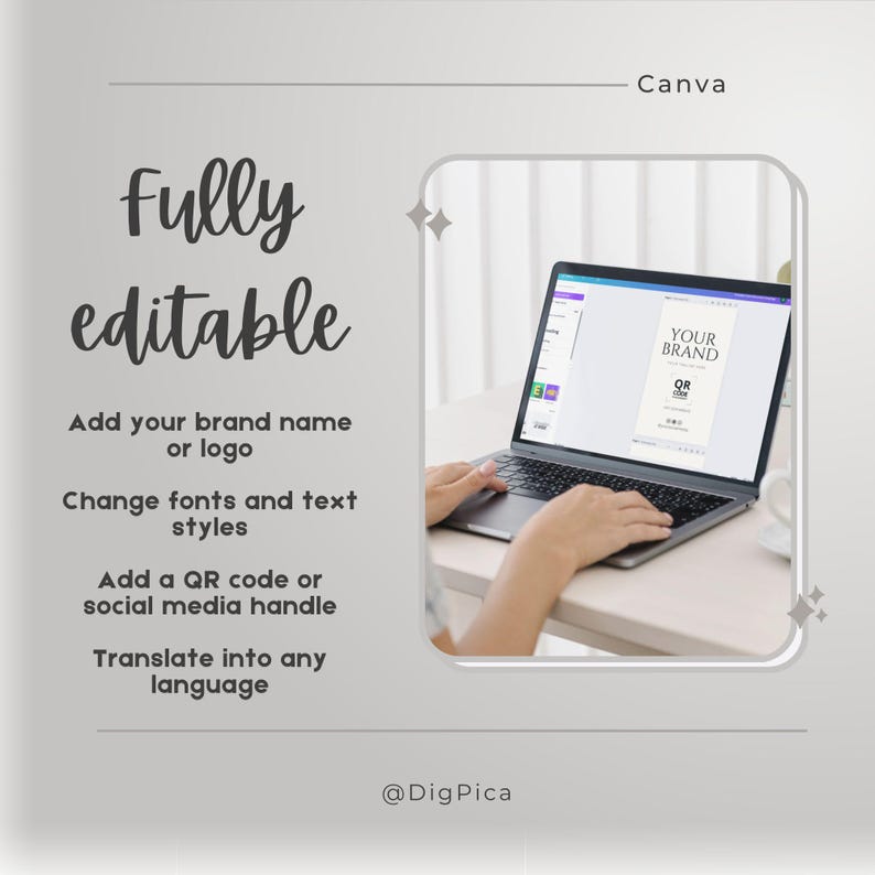 Canva Hang Tag Bundle – 6 Editable Thank You & Care Cards | Clothing ...