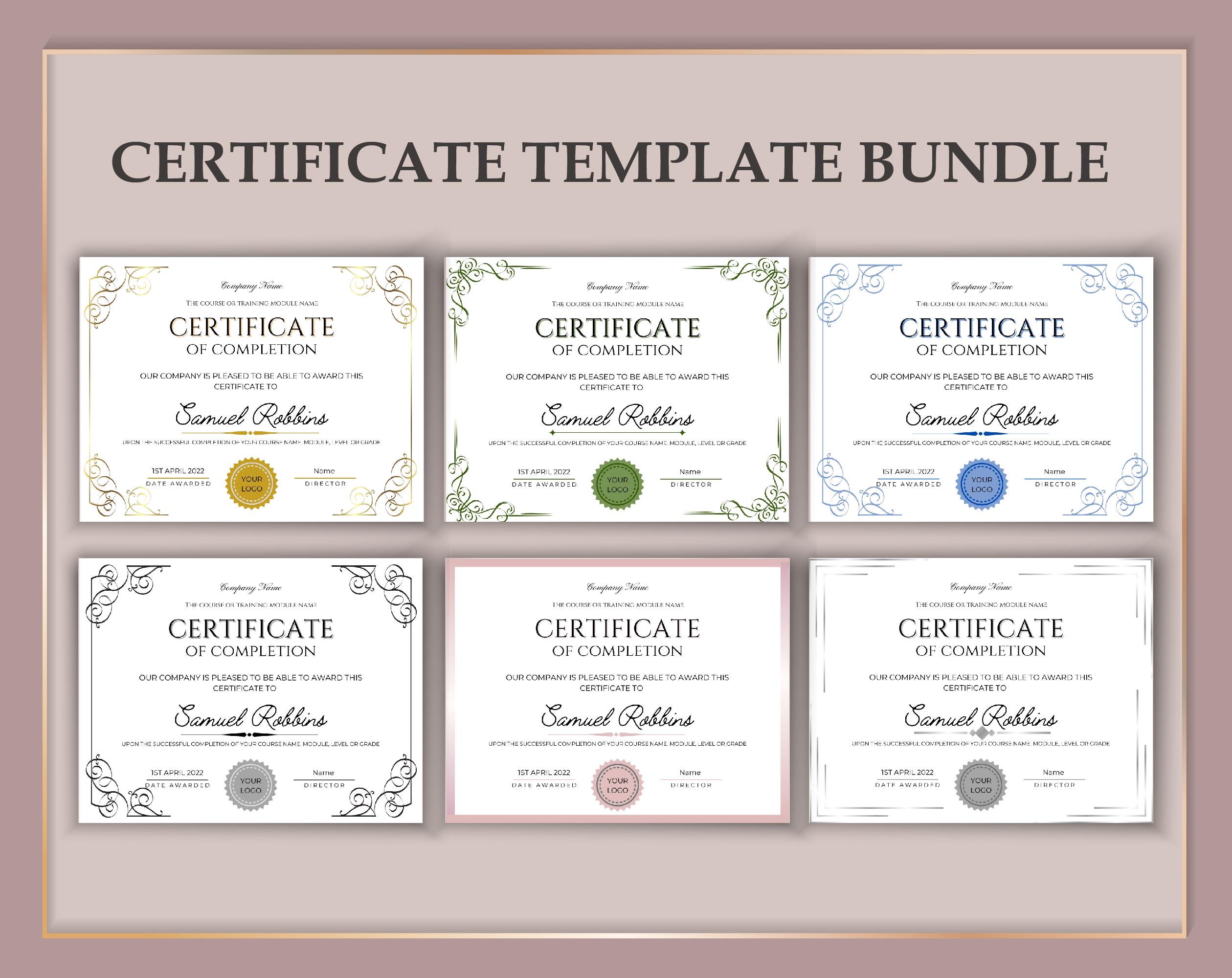 Editable Beauty Award Certificate Template | Printable Course ...