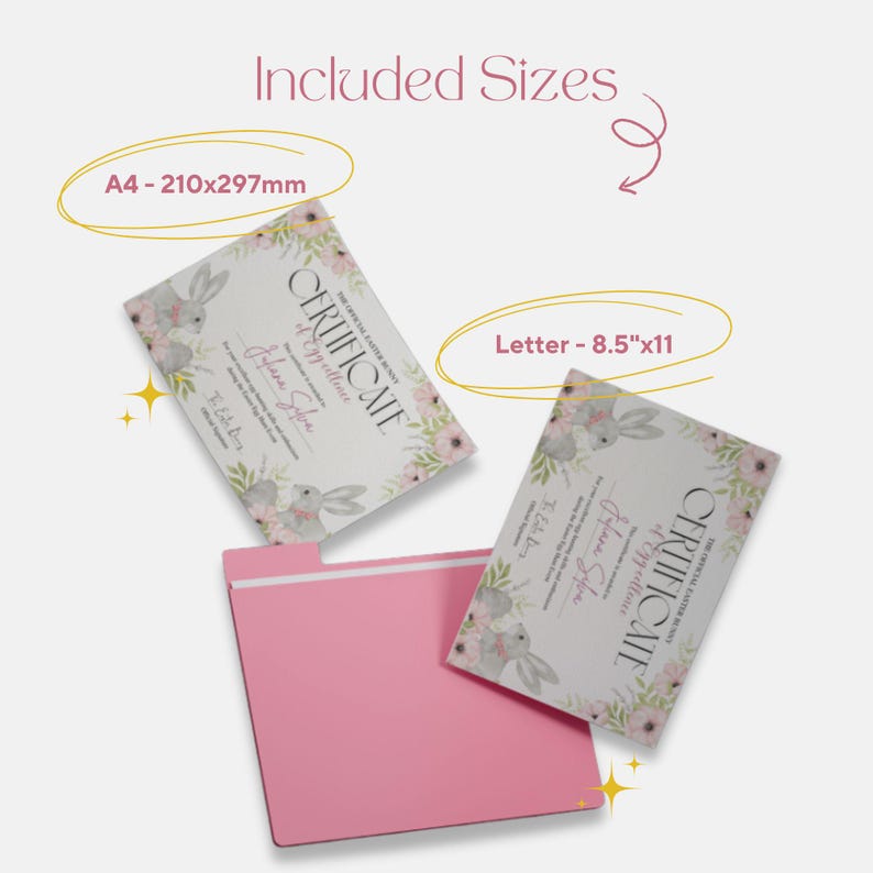 Easter Egg Hunt Certificate Canva Template | Editable Bunny Award for ...