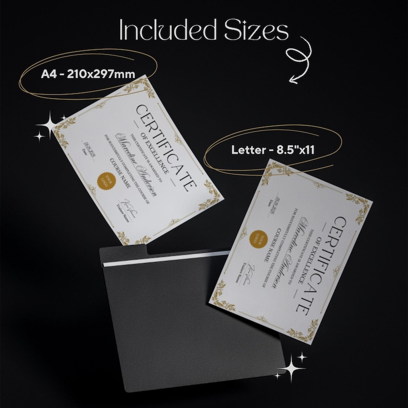 Certificate of Excellence Template, Editable Training Certificate ...