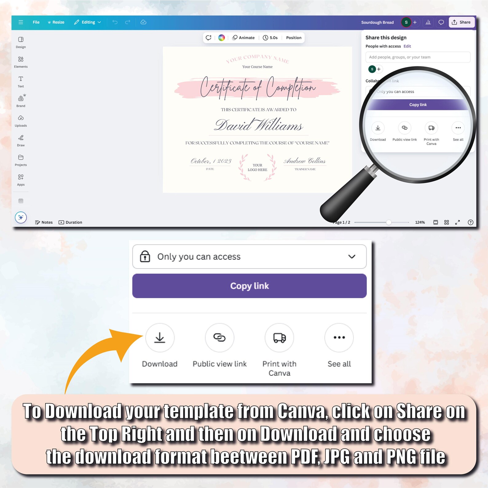 Editable Beauty Award Certificate Template | Printable Course ...