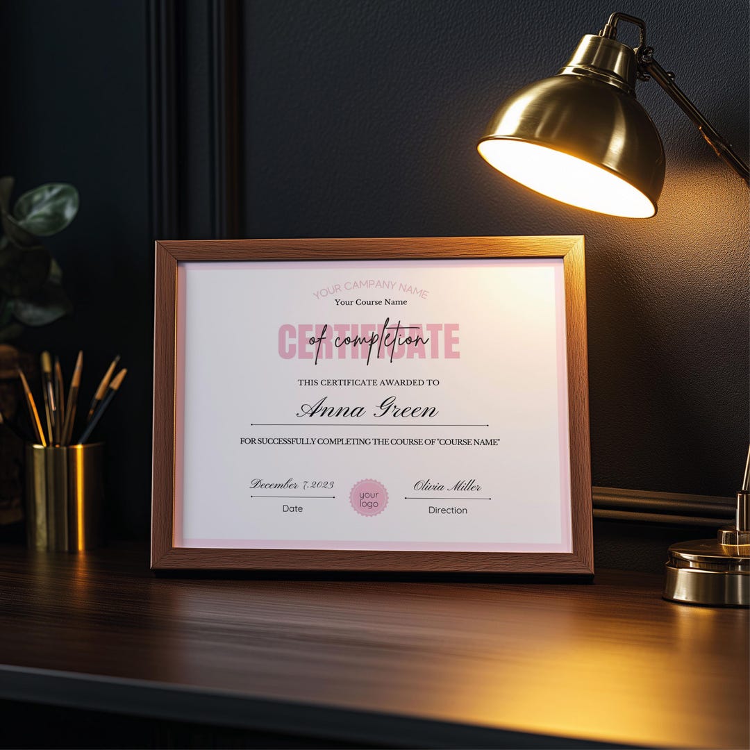 Editable Beauty Award Certificate Template | Printable Course ...
