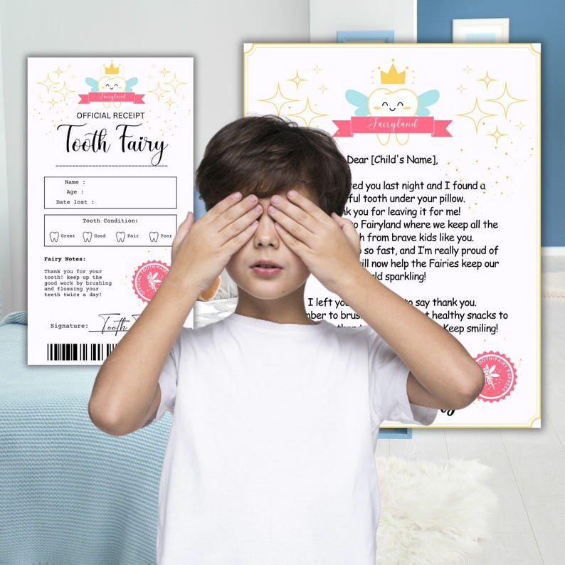 Tooth Fairy Letter & Receipt Template | Printable Tooth Certificate for ...