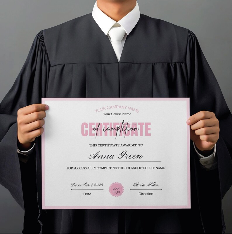 Editable Beauty Award Certificate Template | Printable Course ...
