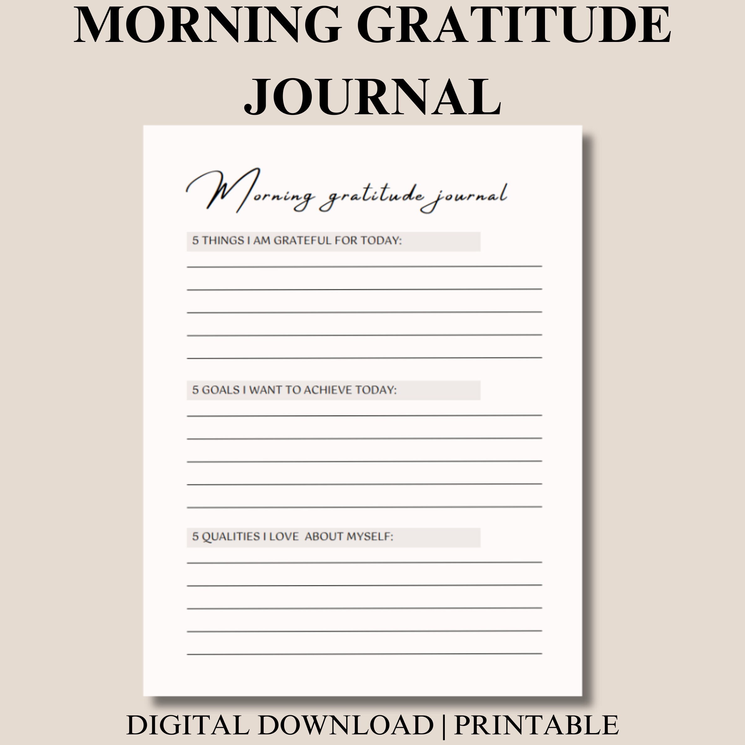Morning Gratitude Journal Printable - Etsy