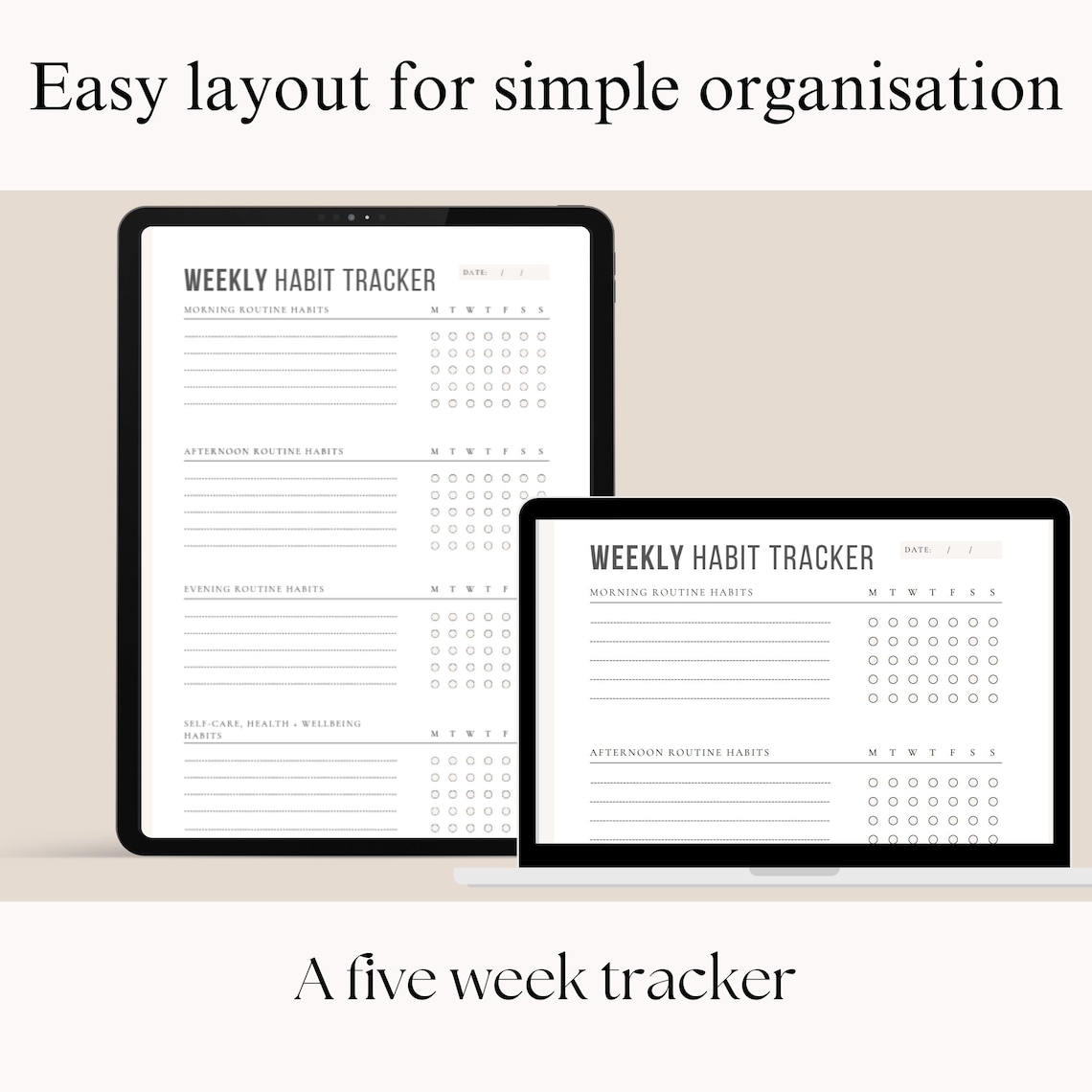 Weekly Habit Tracker Printable - Etsy