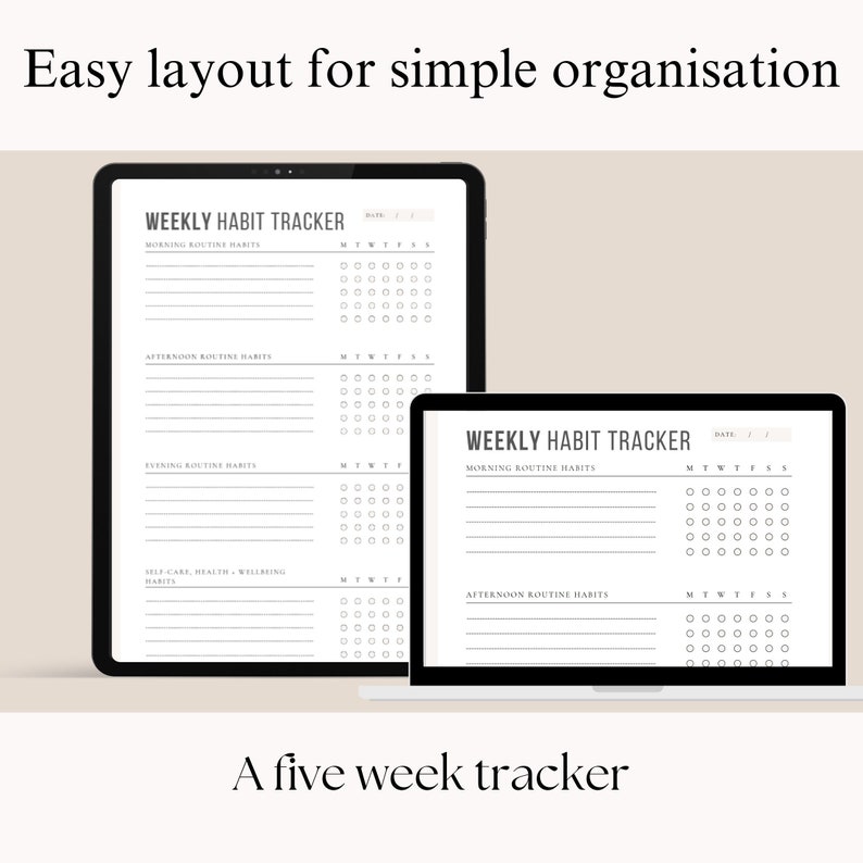 Weekly Habit Tracker Printable - Etsy