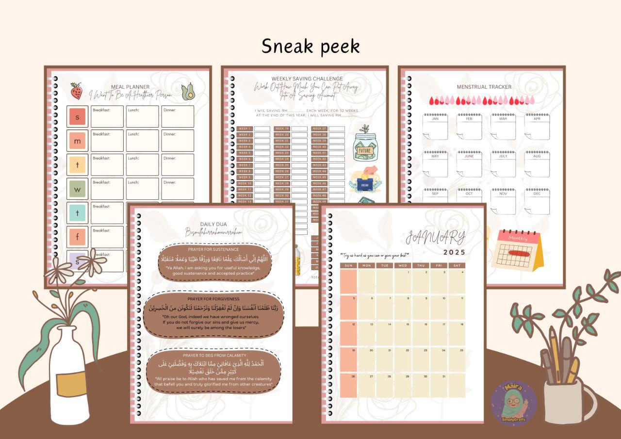 Muslimah Planner, Digital Planner for Muslim Women, Quran Planner ...