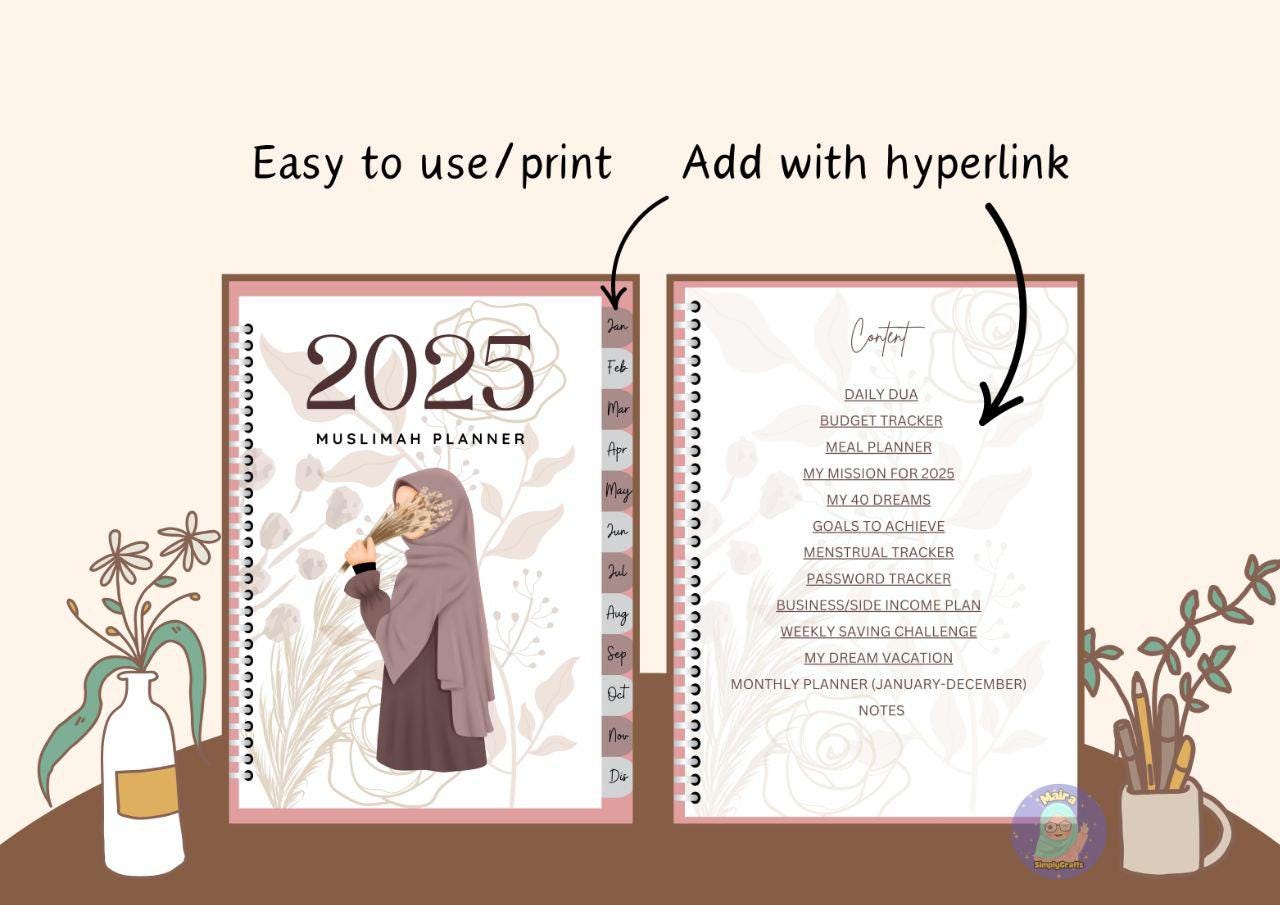 Muslimah Planner, Digital Planner for Muslim Women, Quran Planner ...