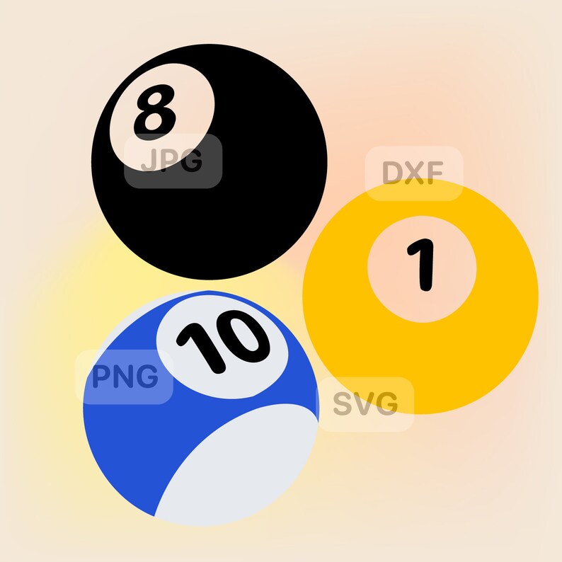 Pool Balls SVG • Cue Sports SVG • Snooker Svg • Billiards SVG • Pool ...
