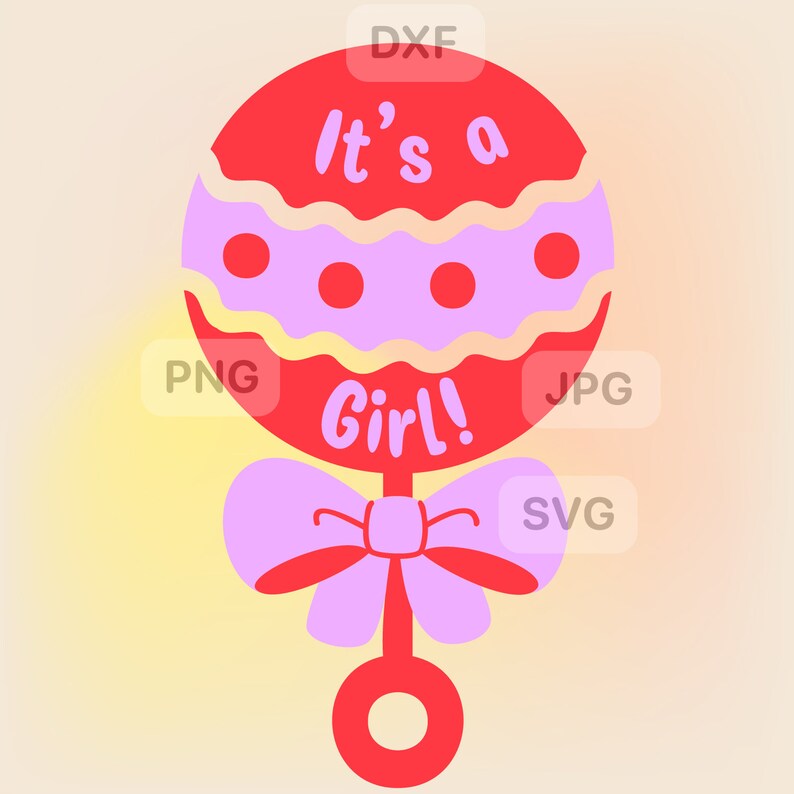 Baby Rattle SVG • Baby Shower • Baby Girl • New Born • SVG • Baby ...