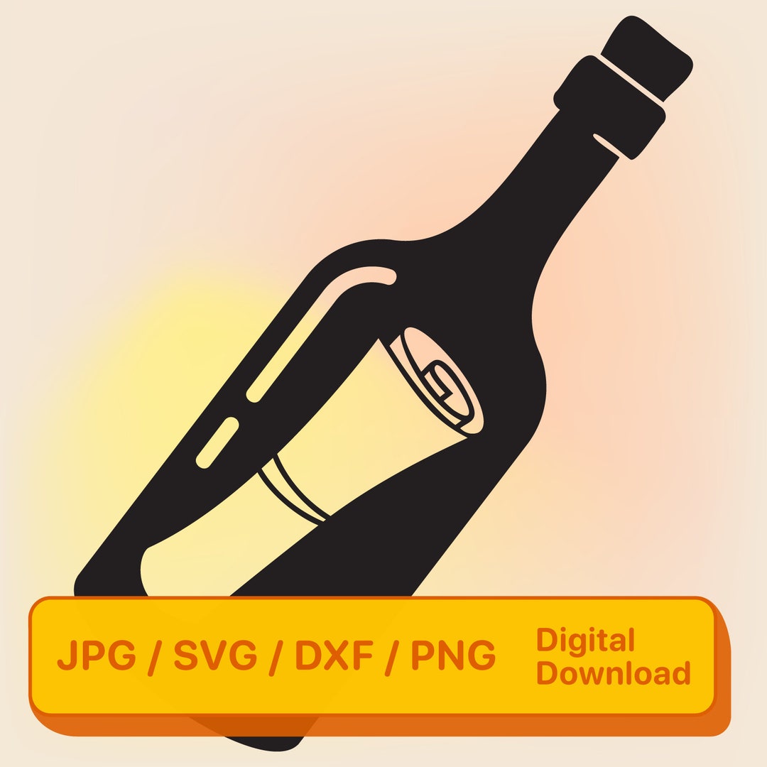 Message in a Bottle SVG, PNG, DXF, Jpg, Bottle, Letters, Love Letter ...
