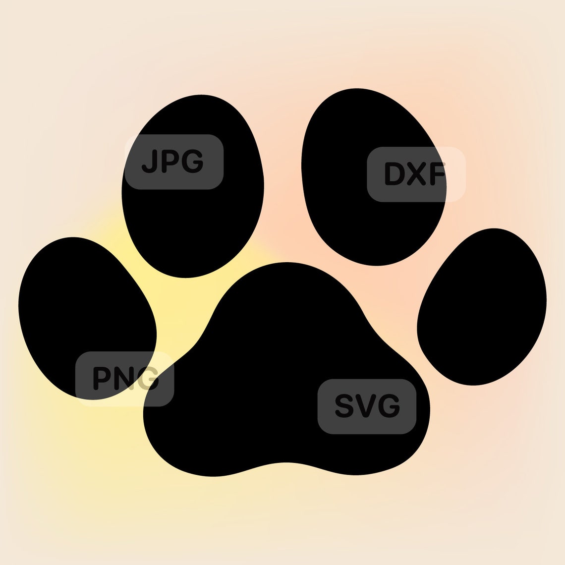 Paw Print SVG • Animal Print • Dog Print Svg • Puppy Paw SVG • Pet SVG ...
