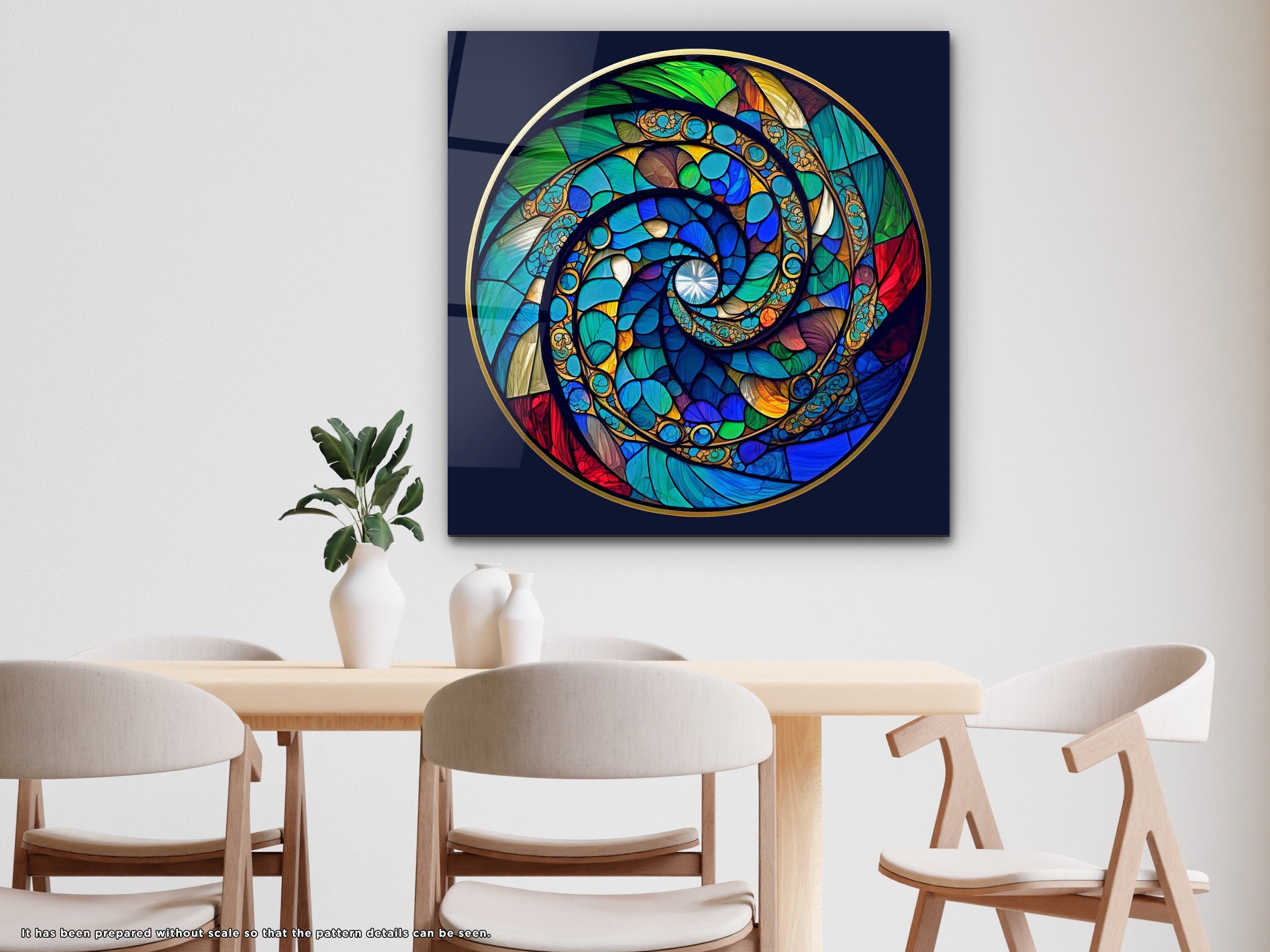 Fractal Wall Art-stained Glass Wall Hangings-stain Glass Wall Art ...