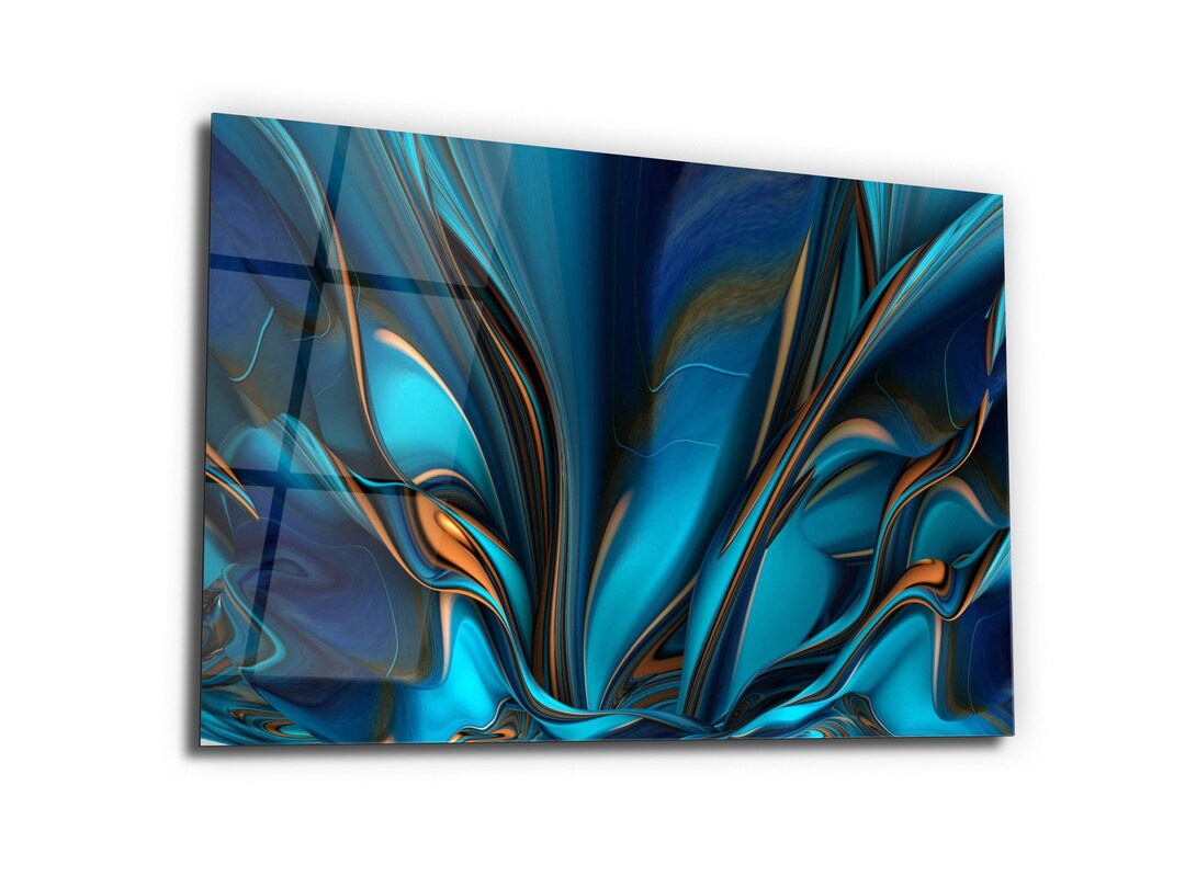 Abstract Glass Art, Glass Printing Art, Durable Glass Panel, Office ...