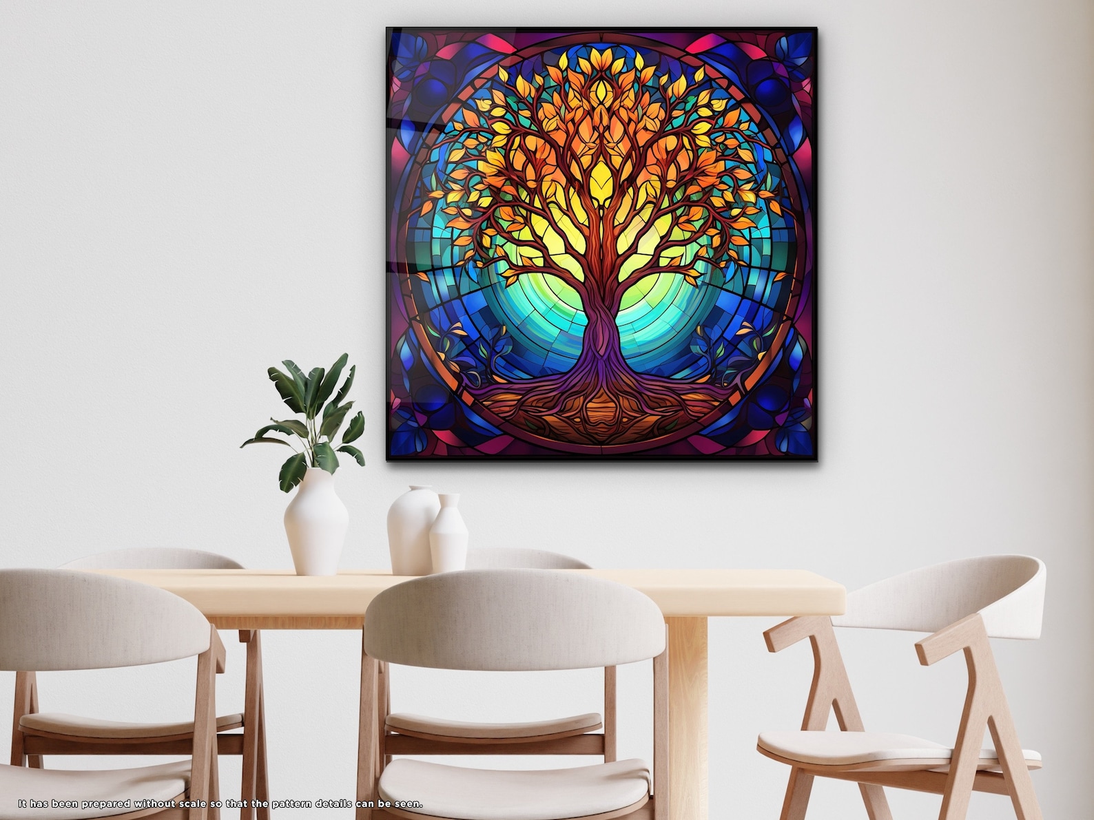 Tree of Life Glass Wall Art, Panoramic Wall Art, Tree of Life Painting ...