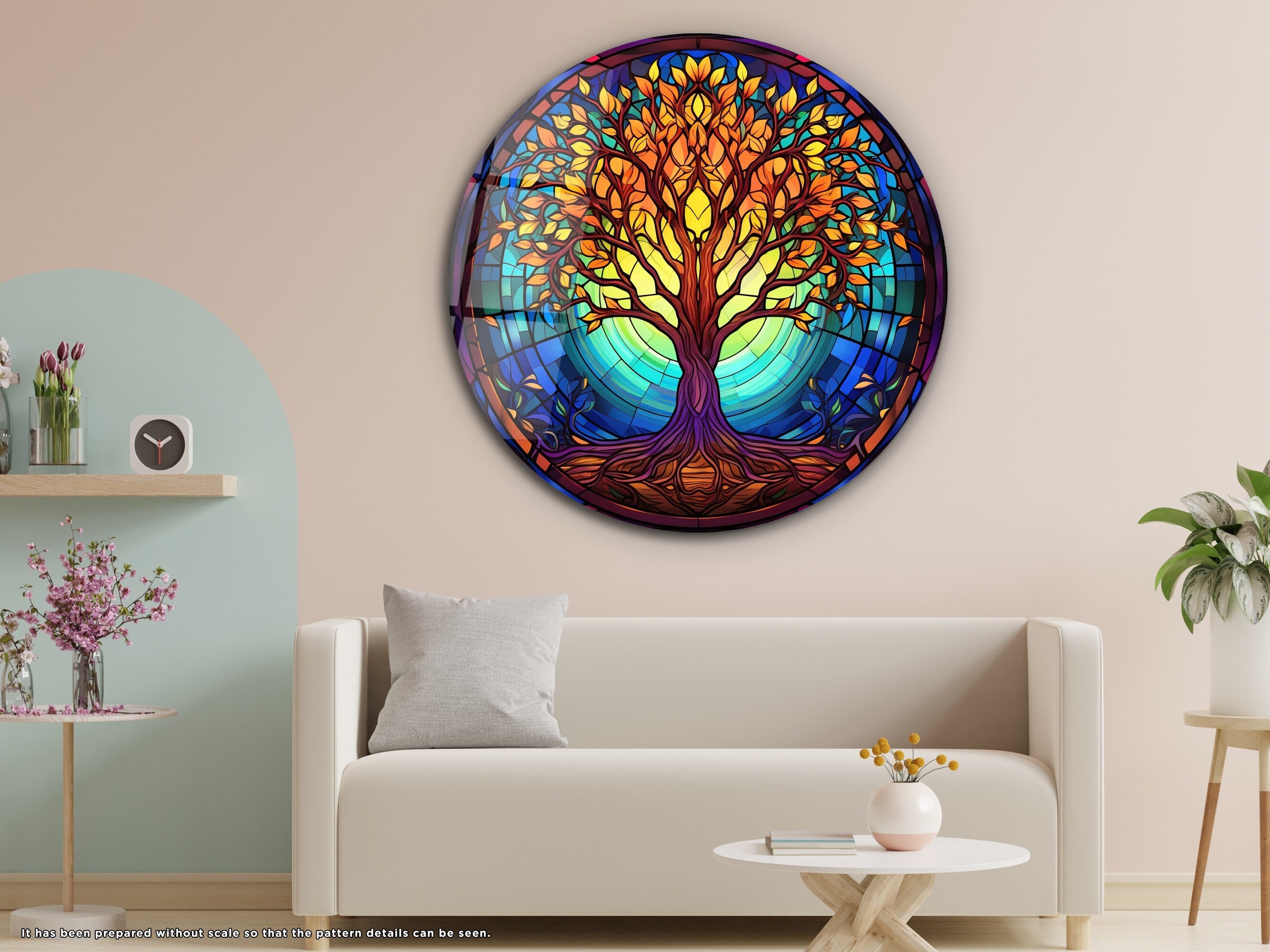 Tree of Life Glass Wall Art, Panoramic Wall Art, Tree of Life Painting ...