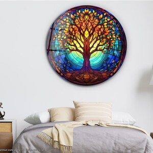 Tree of Life Glass Wall Art, Panoramic Wall Art, Tree of Life Painting ...