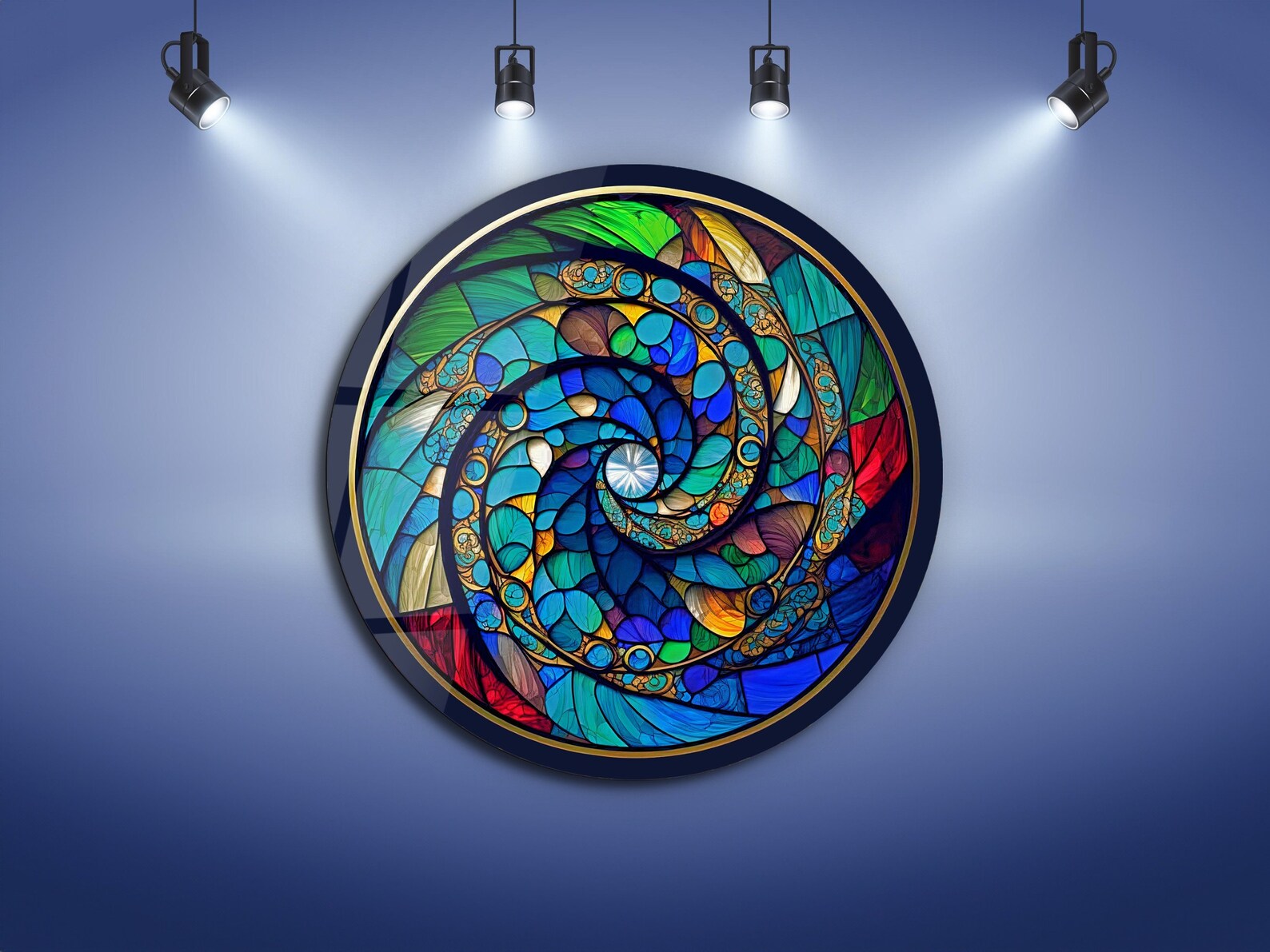 Fractal Wall Art-stained Glass Wall Hangings-stain Glass Wall Art ...