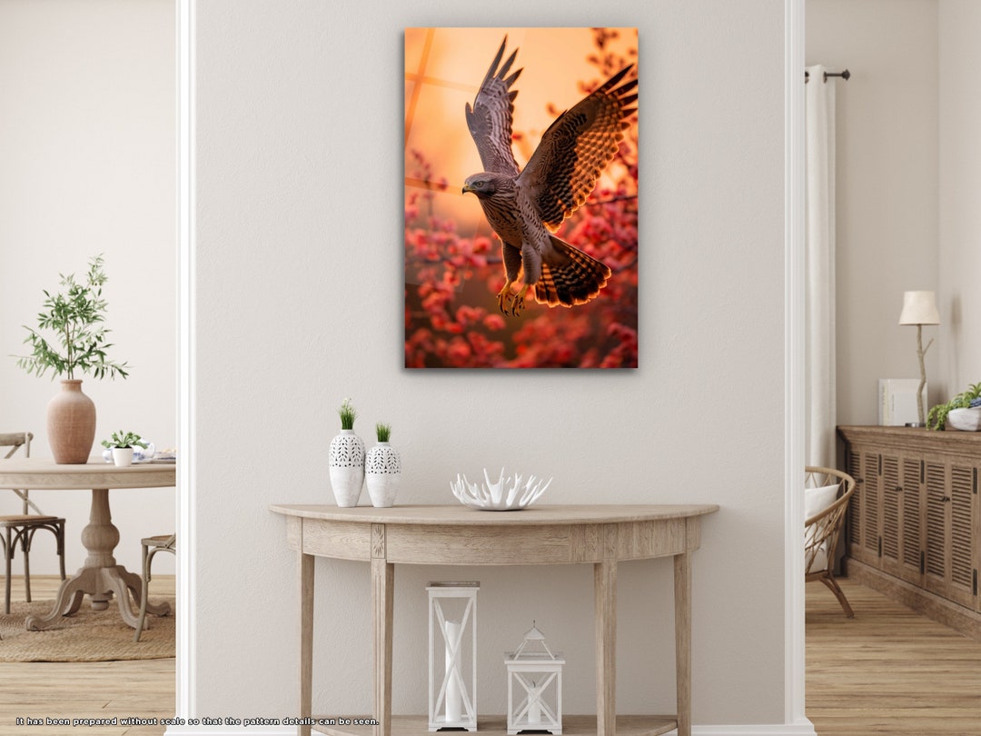 Eagle Flying Wall Art , Tempered Glass Wall Art , Glass Printing , High ...