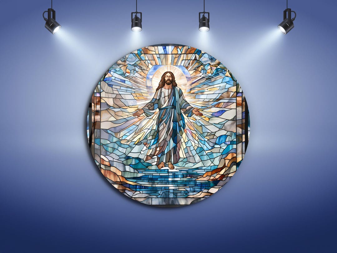 Holy Communion Stained Glass Wall Art, Jesus Christ Tempered Glass Wall ...