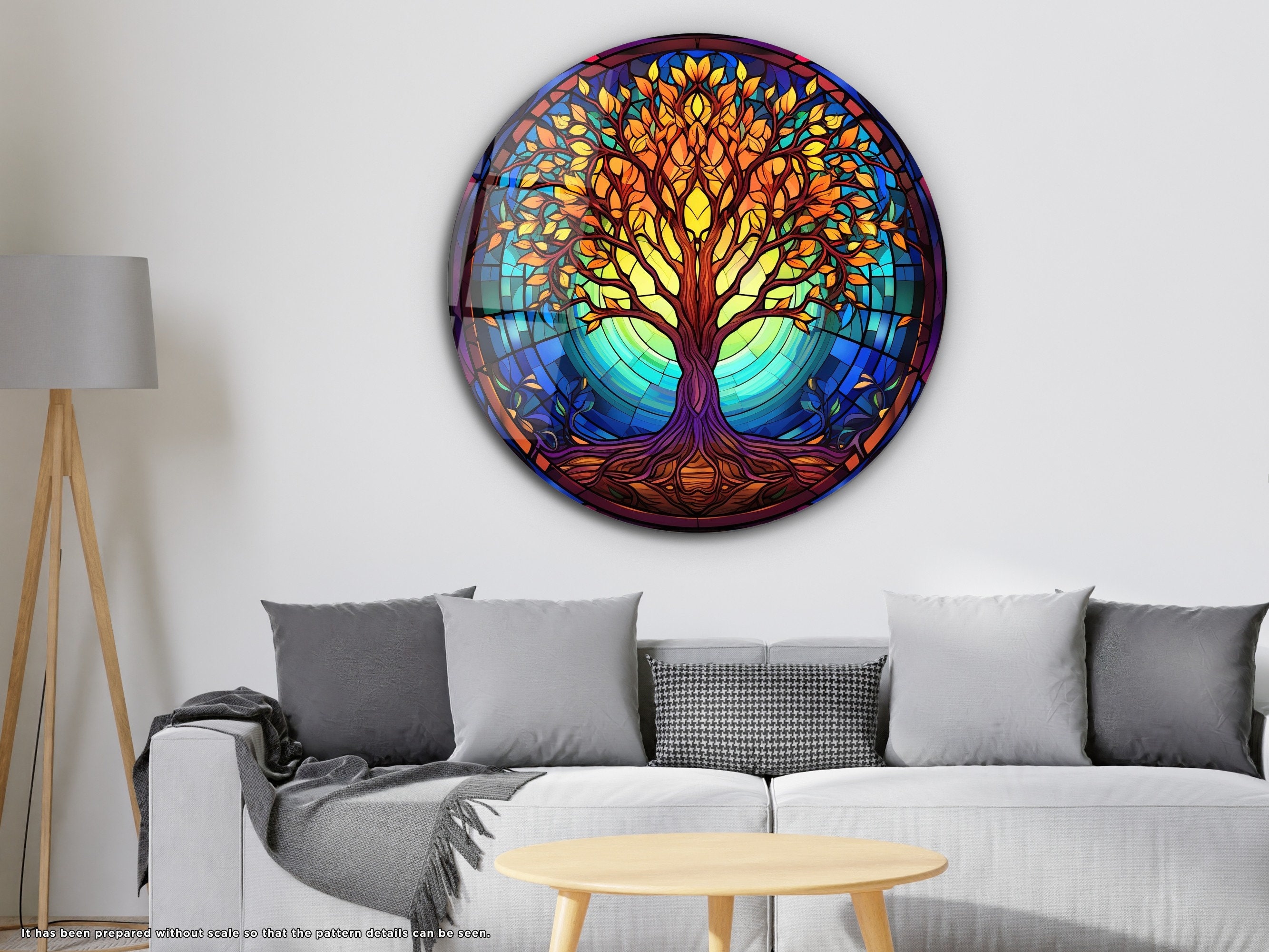 Tree of Life Glass Wall Art, Panoramic Wall Art, Tree of Life Painting ...