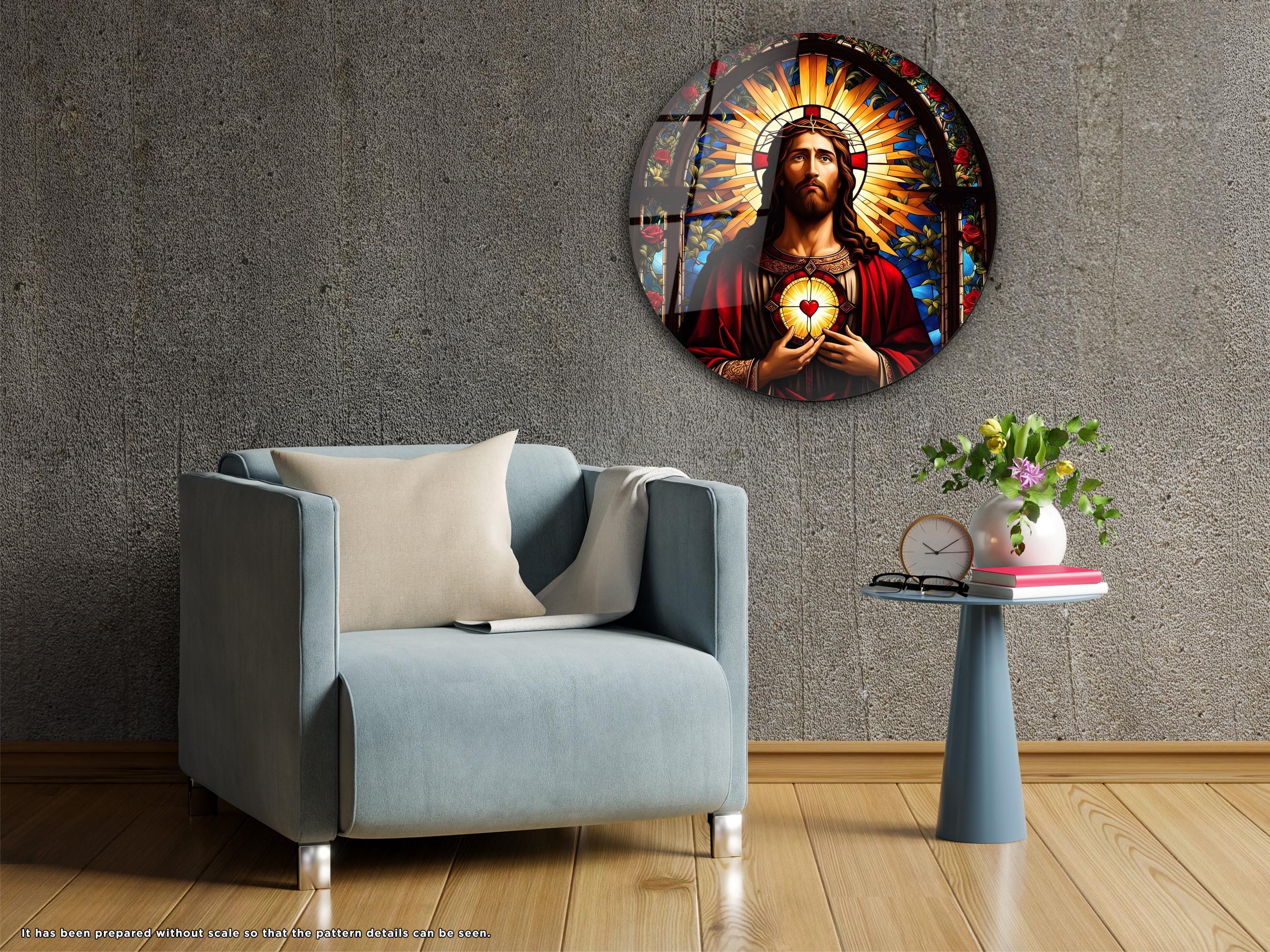 Jesus Christ Stained Glass Design Wall Painting Art Decor Gift ...
