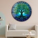 Stained Glass Painting Tree of Life, Stained Glass Window Glass Wall ...