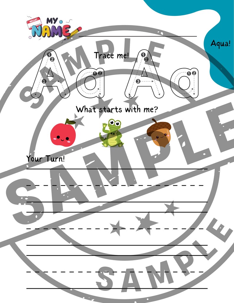 Preschool Alphabet Tracing Workbook, Handwriting Practice Sheets ...