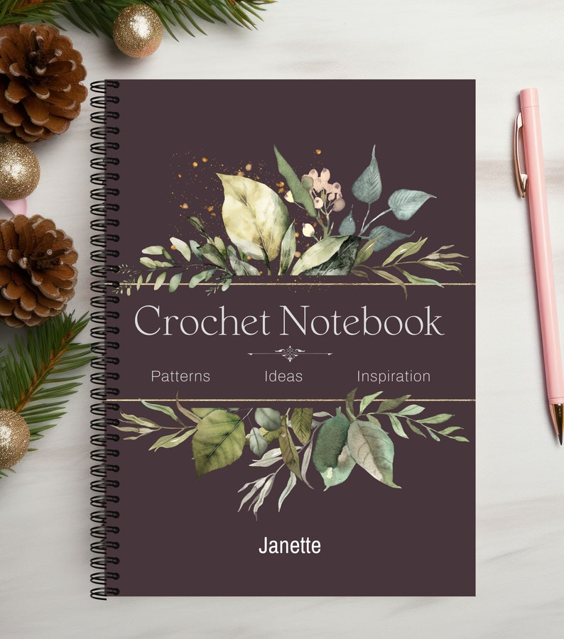 Personalized Name Crochet Notebook for Patterns, Custom Crochet ...