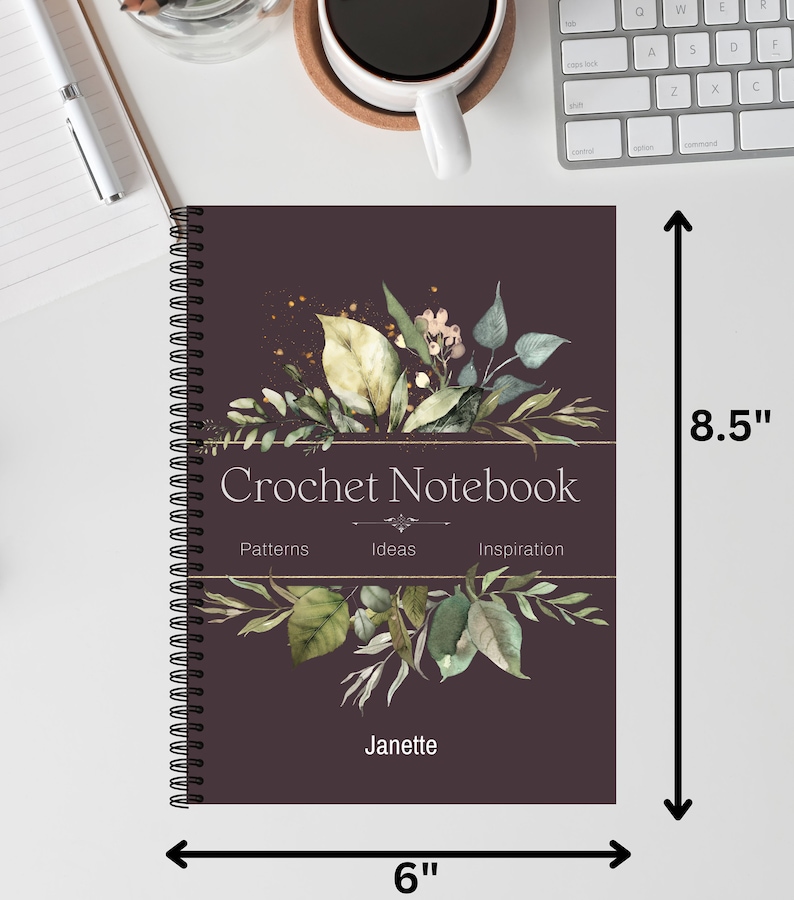 Personalized Name Crochet Notebook for Patterns, Custom Crochet ...