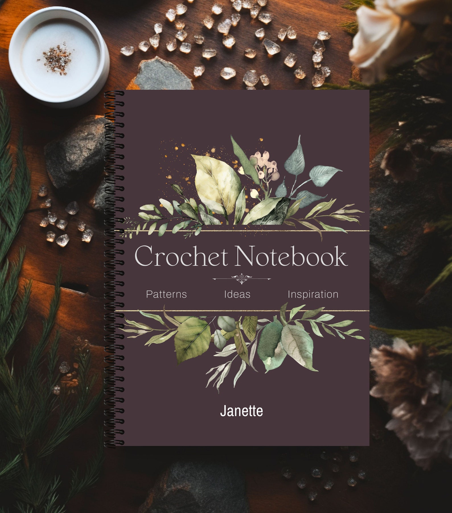 Personalized Name Crochet Notebook for Patterns, Custom Crochet ...