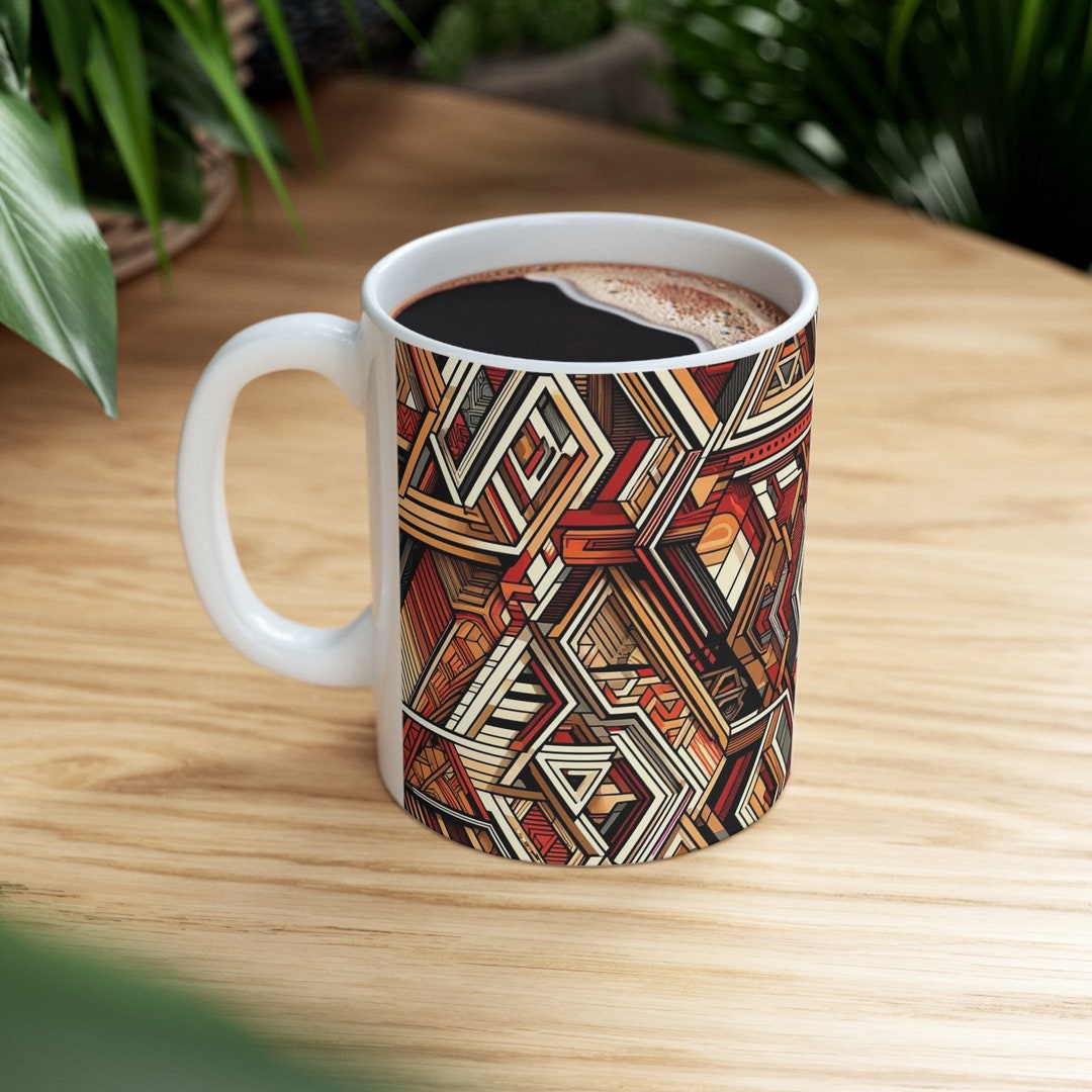 Interplanetary Polygons Exploring Space-themed Geometry Mug - Etsy