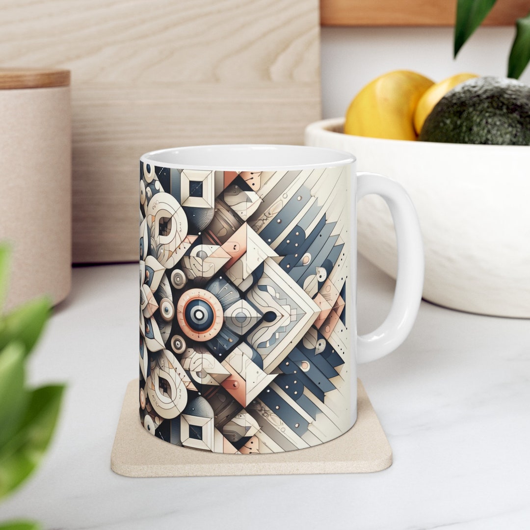 Abstract Geometry High-quality Mugs Featuring Bold and Modern Designs ...