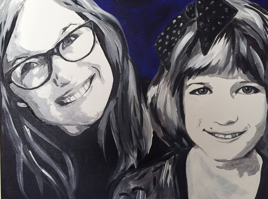 Contemporary Large Painting - Portraits From Photographs - Carrie Ryan ...